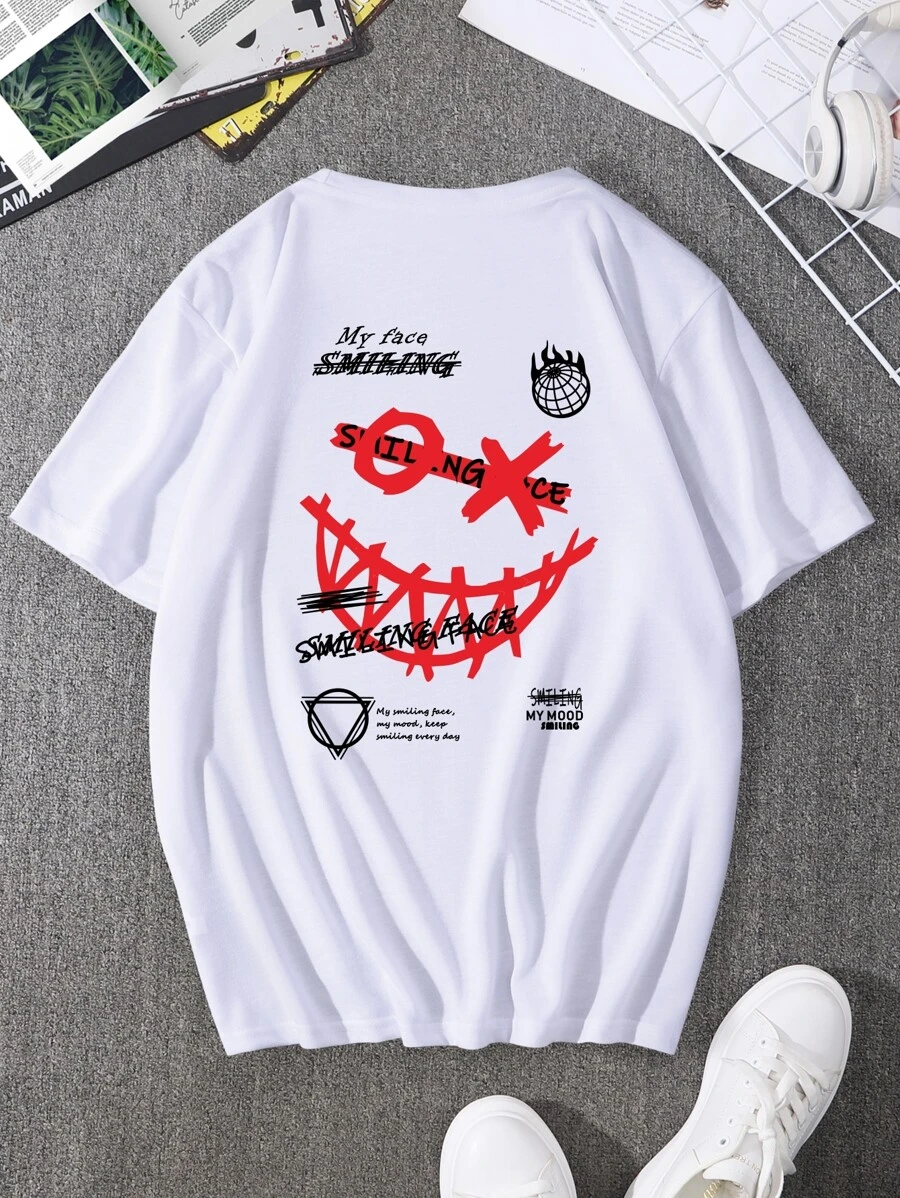 Manfinity EMRG Men Cartoon & Slogan Graphic Tee | SHEIN USA