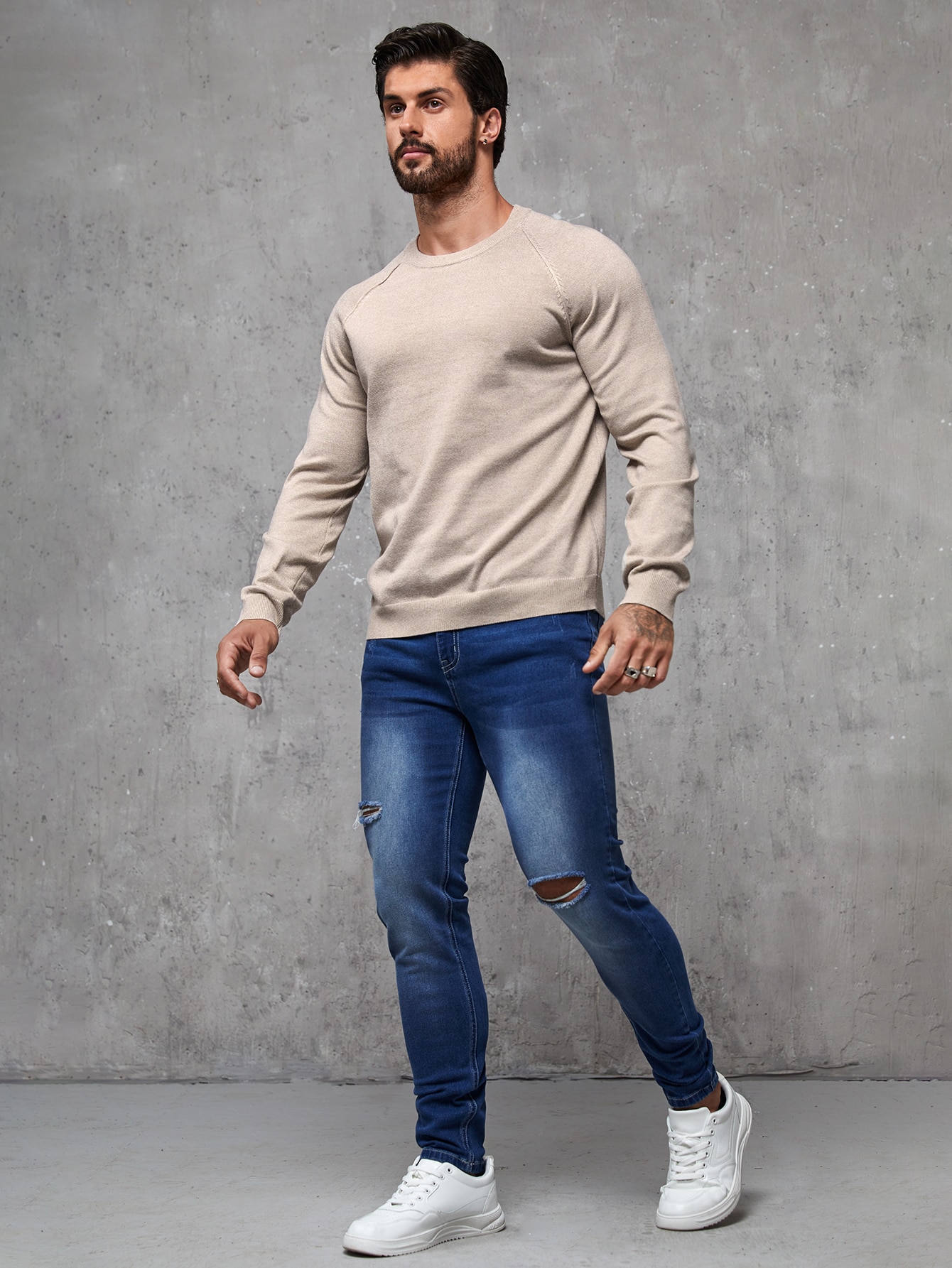 Manfinity Homme Men Raglan Sleeve Sweater | SHEIN USA