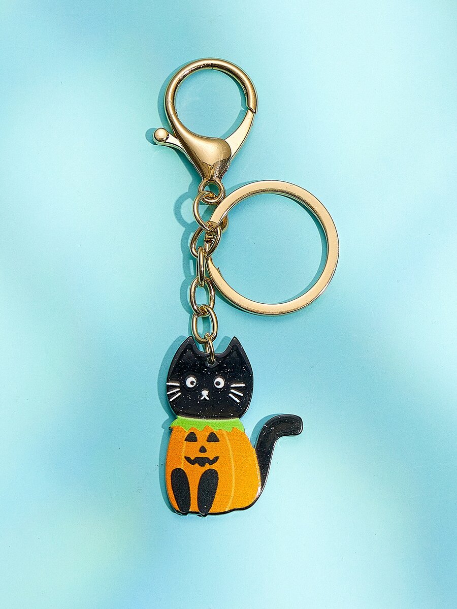 Halloween Cat Charm Keychain | SHEIN USA