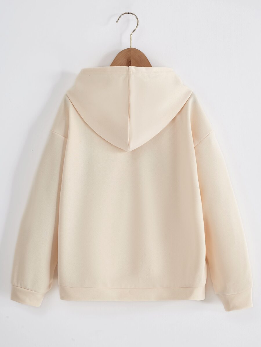 SHEIN Kids EVRYDAY Girls Beverage Print Drop Shoulder Hoodie | SHEIN UK