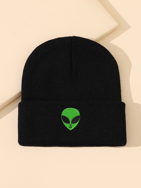 Alien Embroidered Cuff Beanie | SHEIN USA