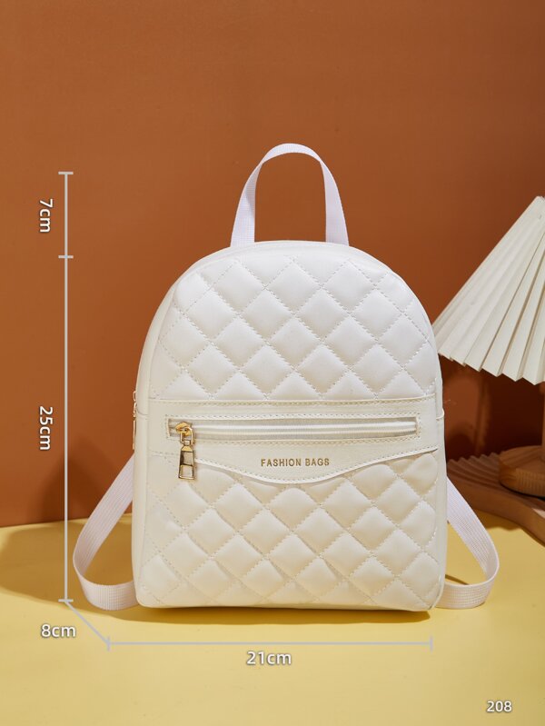 Letter Graphic Quilted Classic Backpack | SHEIN USA