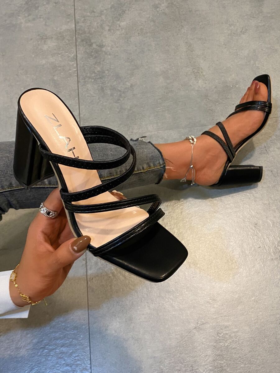 Talons hauts noirs sexy et élégants pour femmes, chaussures à talons ...