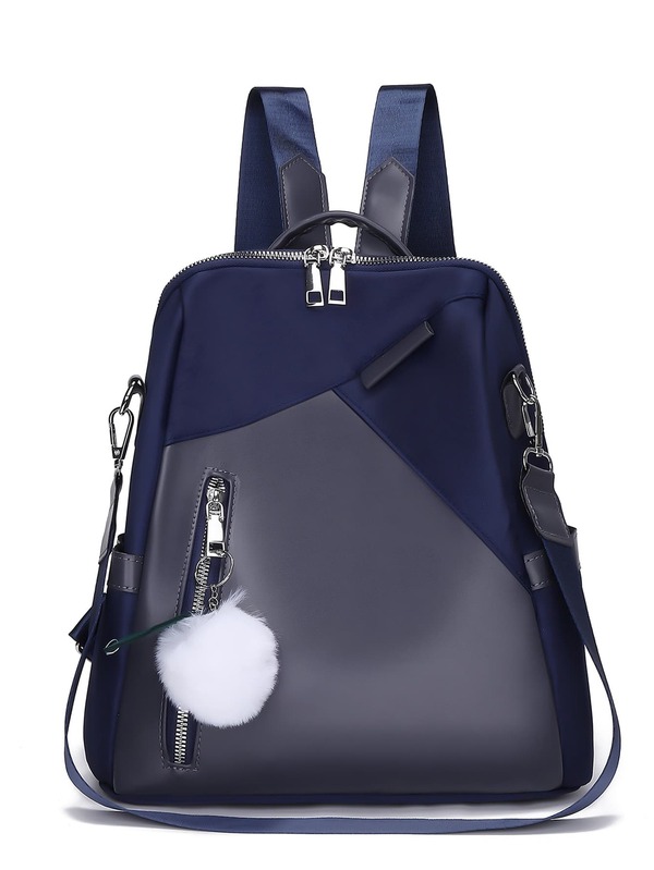 Pom Pom Decor Functional Backpack | SHEIN USA