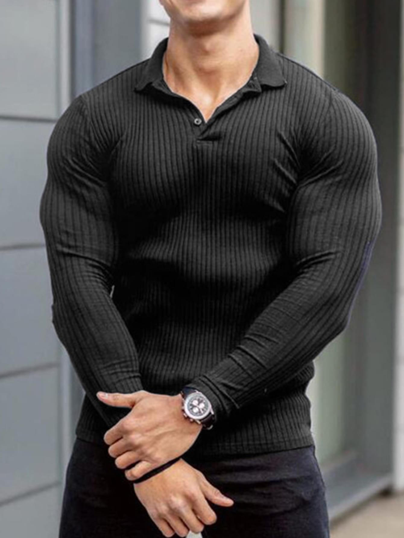 NITAGUT Men Button Front Polo Shirt | SHEIN USA
