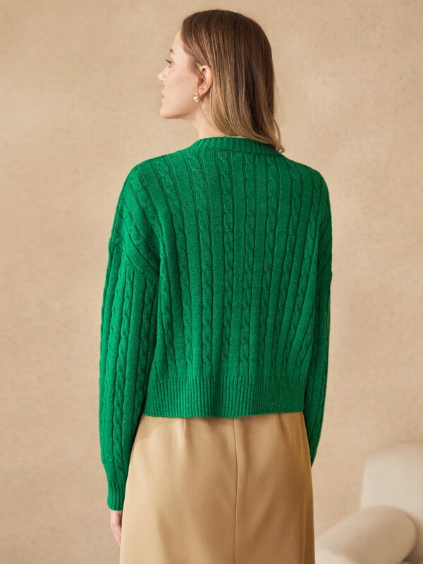 MOTF PREMIUM WOOL-MIX CABLE KNIT CARDIGAN | SHEIN USA