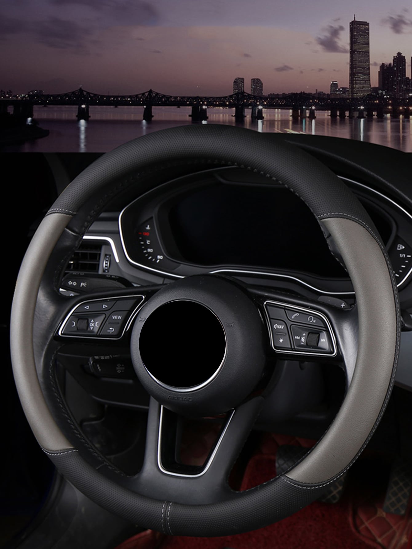 Colorblock Car Steering Wheel Cover