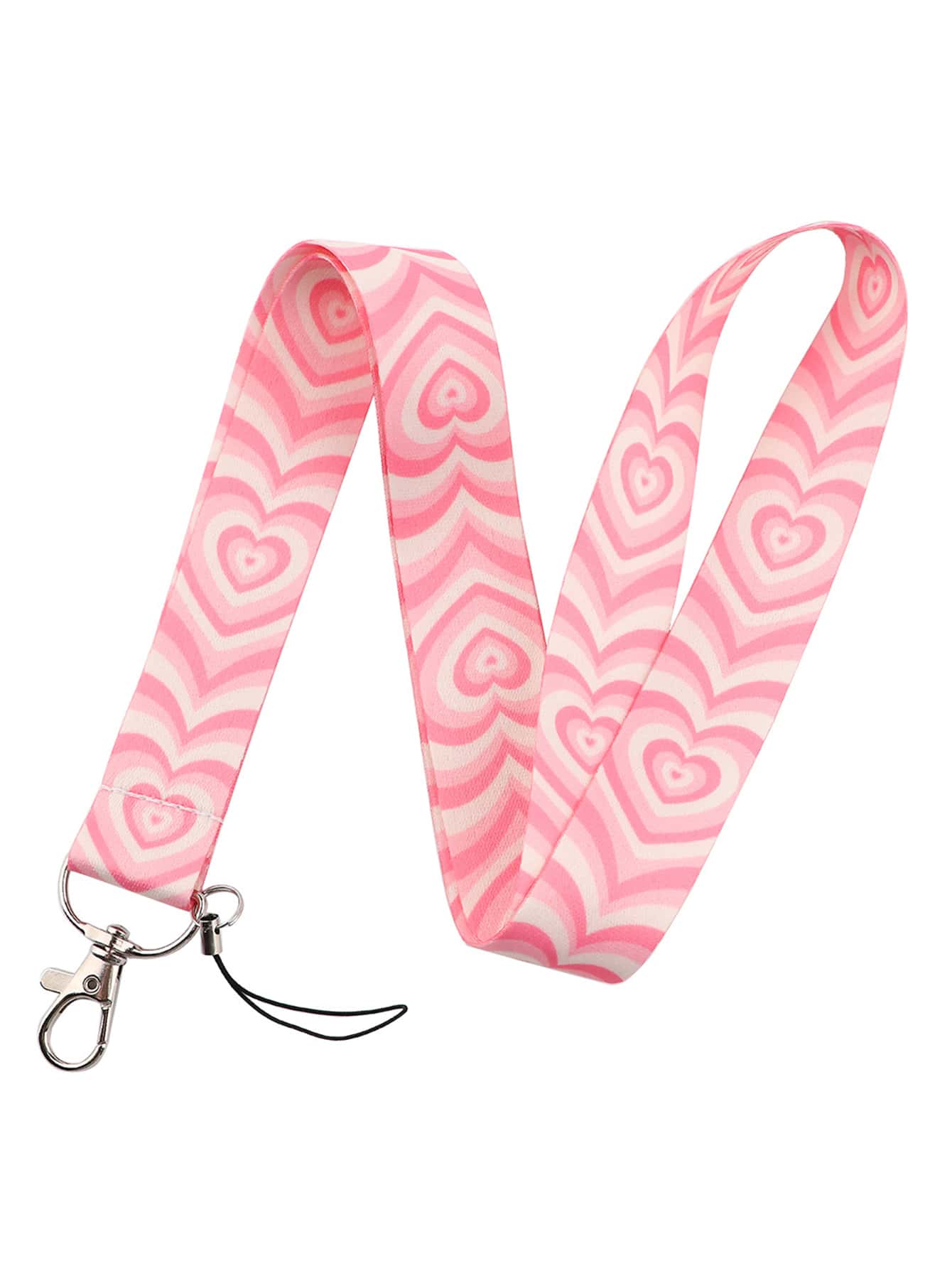 1pc Heart Print Lanyard