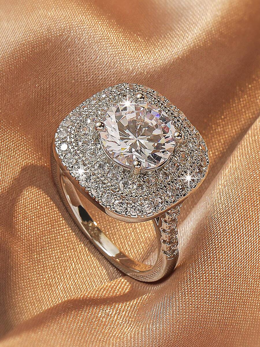 Cubic Zirconia Decor Ring | SHEIN USA