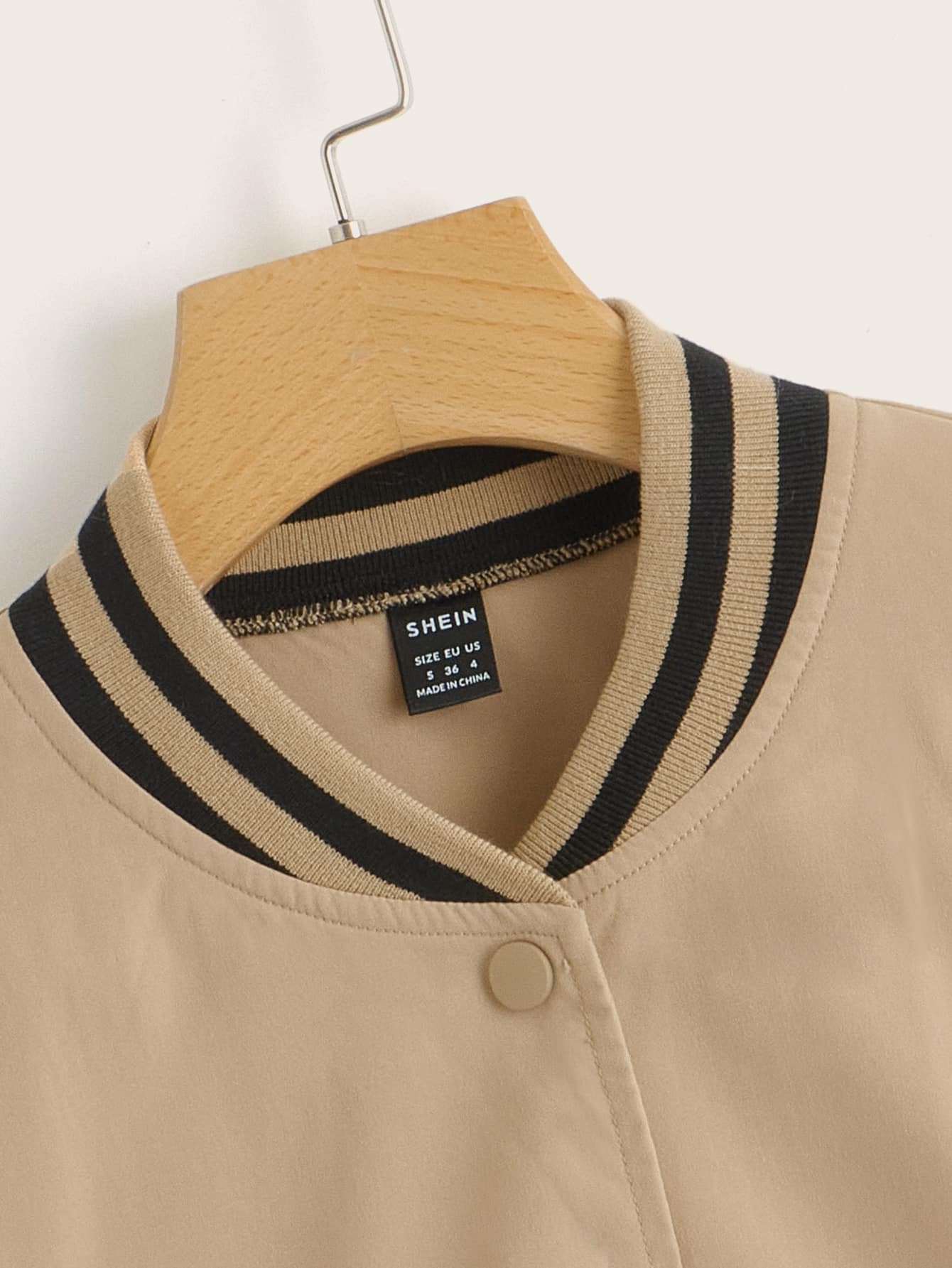 Shein Ezwear Figure And Letter Graphic Drop Shoulder Two Tone Varsity