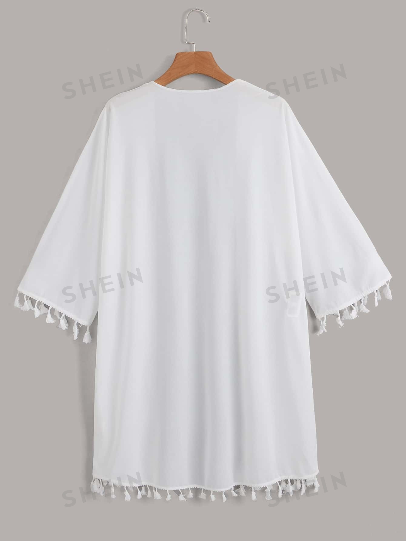 SHEIN Swim BohoFeel Tassel Decor Kimono | SHEIN UK