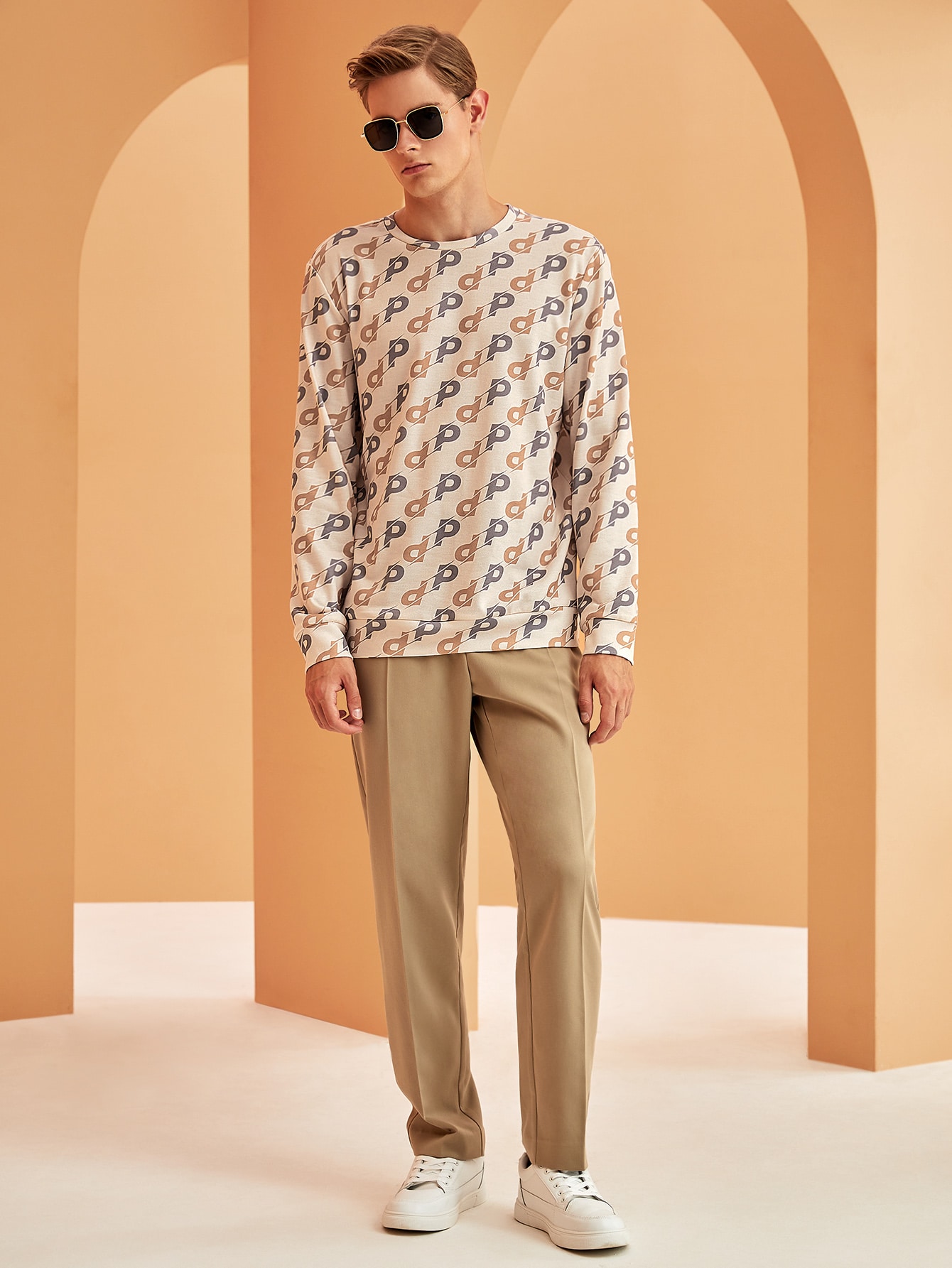 Manfinity Men Allover Print Pullover | SHEIN USA