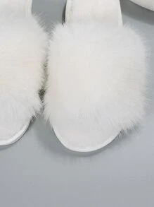 Fall/Winter Women's New Flat Non-Slip Slippers, Fashionable Pearl Open ...