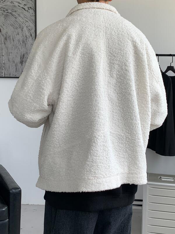 Manfinity Hypemode Men Drop Shoulder Teddy Jacket | SHEIN