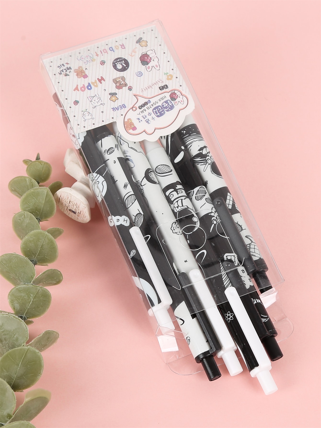 6 piezas Pluma de gel con patrón de astronauta