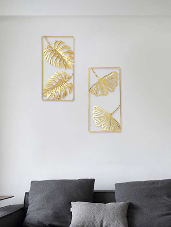 2pcs Tropical Leaf Design Wall Hanging | SHEIN UK