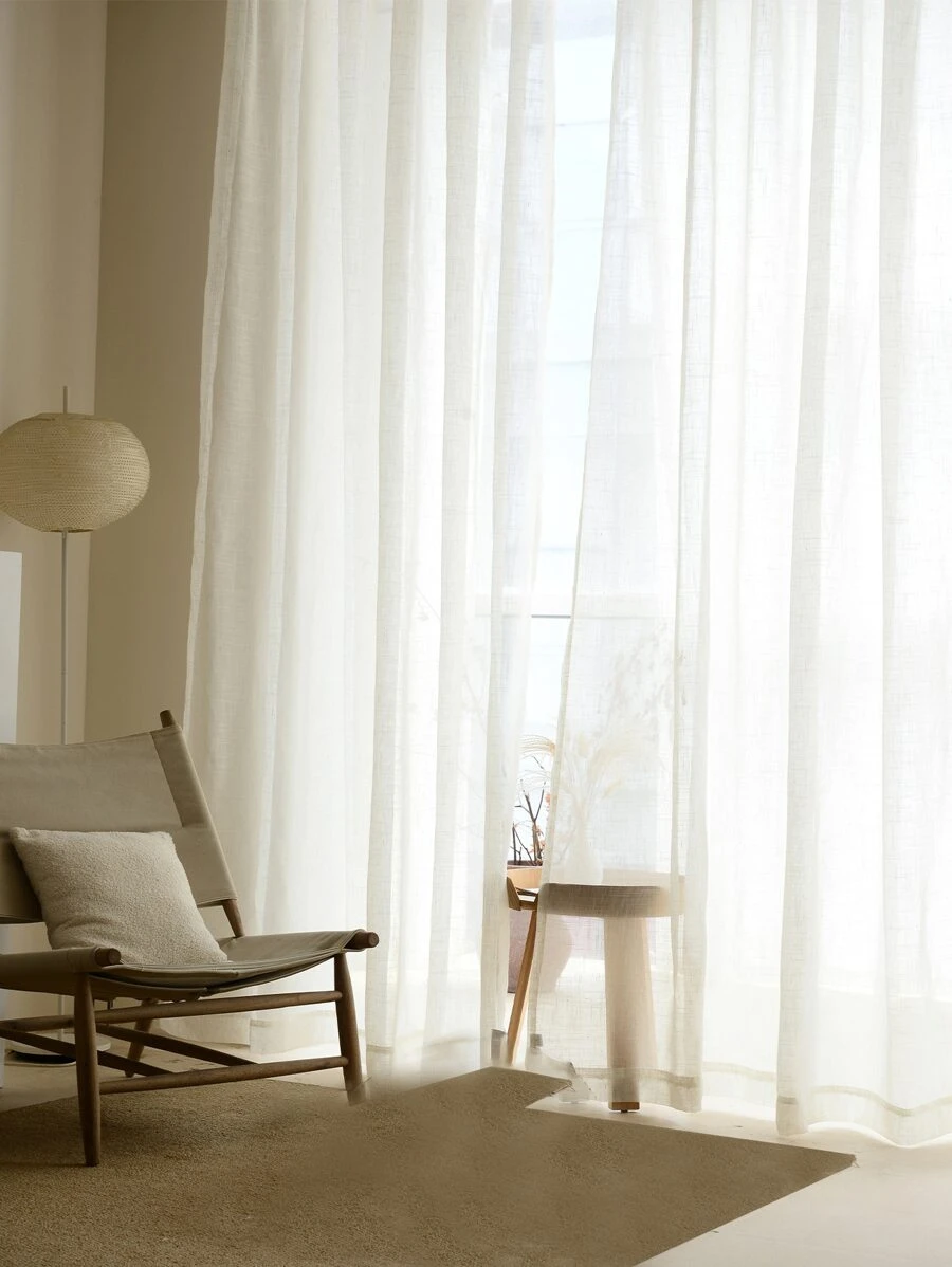 Plain Single Panel Sheer Curtain | SHEIN USA