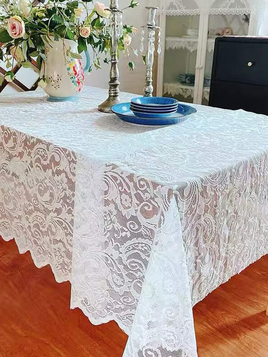 Lace Embroidery Tablecloth | SHEIN USA