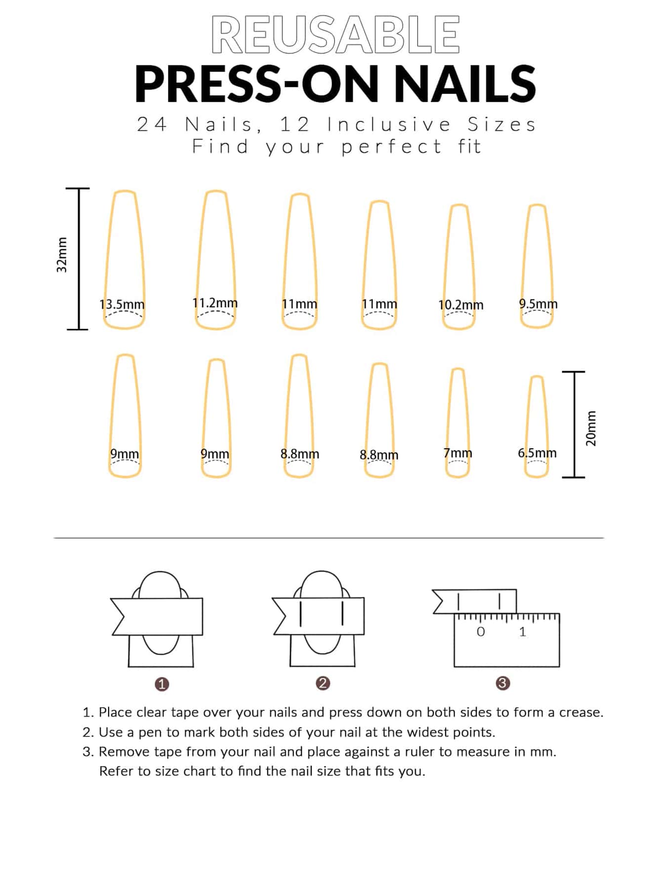 Upgrade Your Look With 24pcs Long Coffin Black And White French Glitter