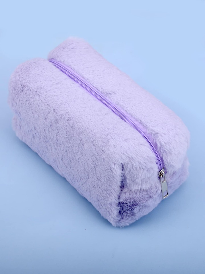 1pc Plain Plush Pencil Case | SHEIN UK