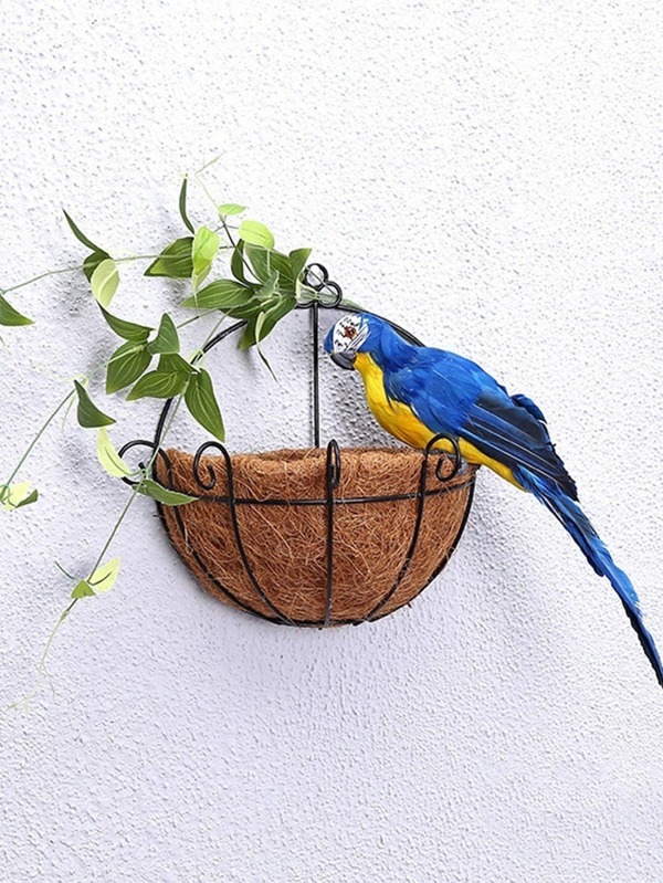 Handmade Simulation Parrot Creative Feather Lawn Figurine Ornament ...