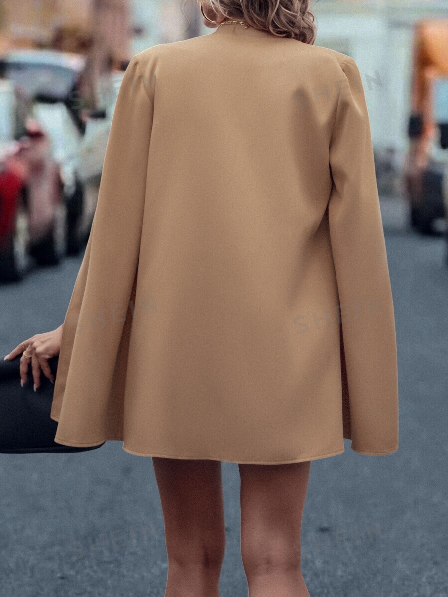 SHEIN Clasi Open Front Cape Blazer | SHEIN UK