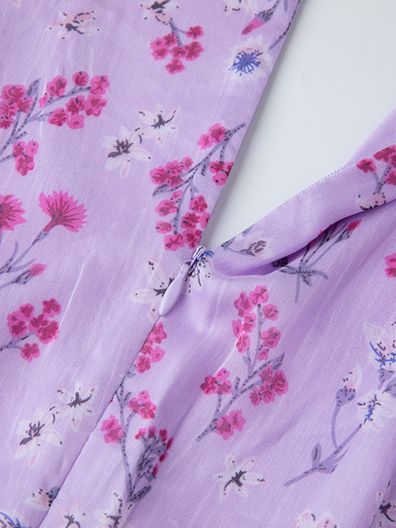 Double Crazy Plunging Neck Bell Sleeve Allover Floral Print Chiffon ...