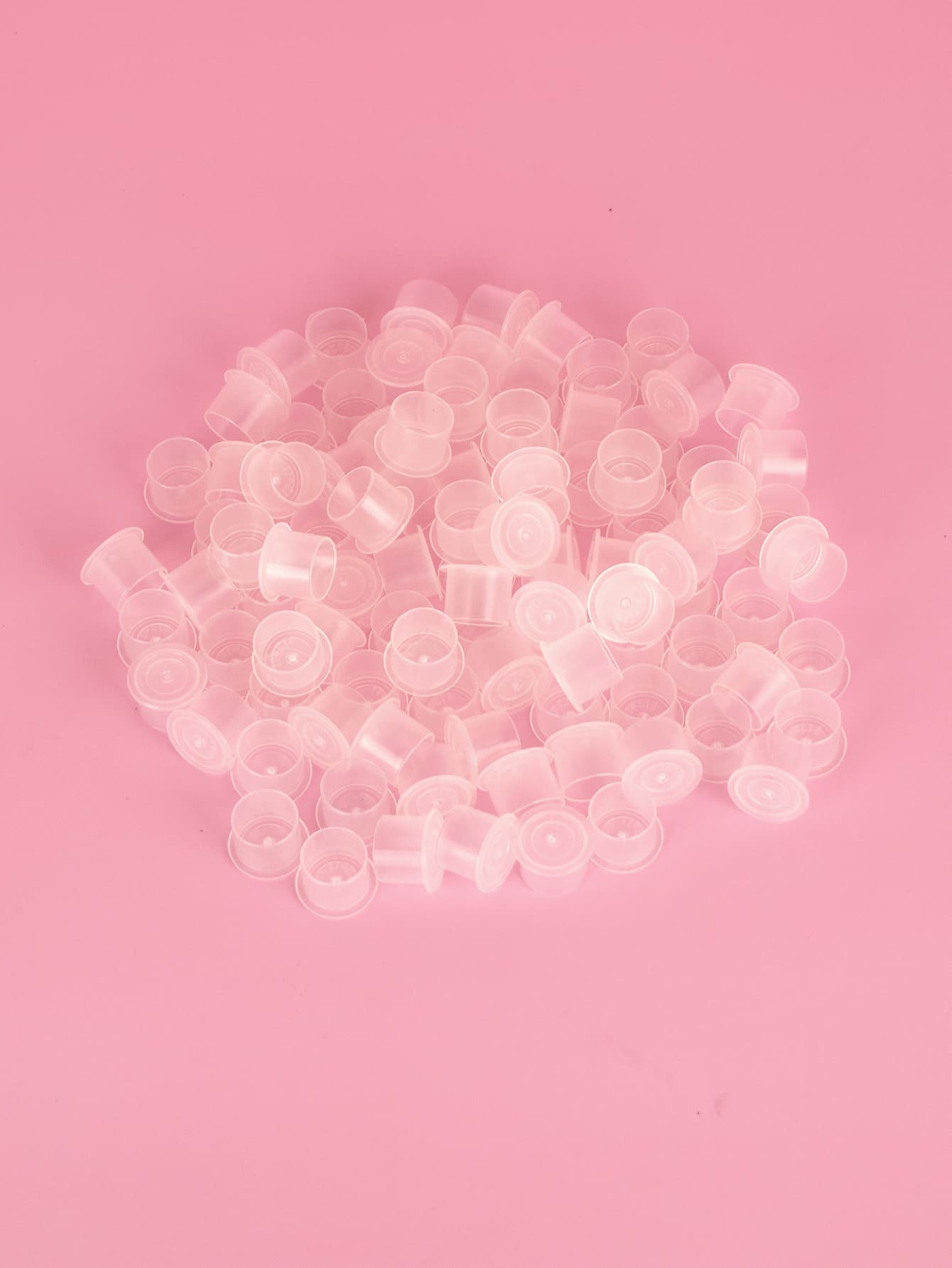 100pcs Disposable Tattoo Ink Caps M Tattoo Ink Cups With Base Clear ...
