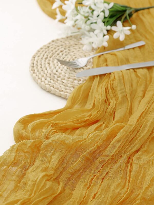 Pleated Detail Table Runner | SHEIN USA