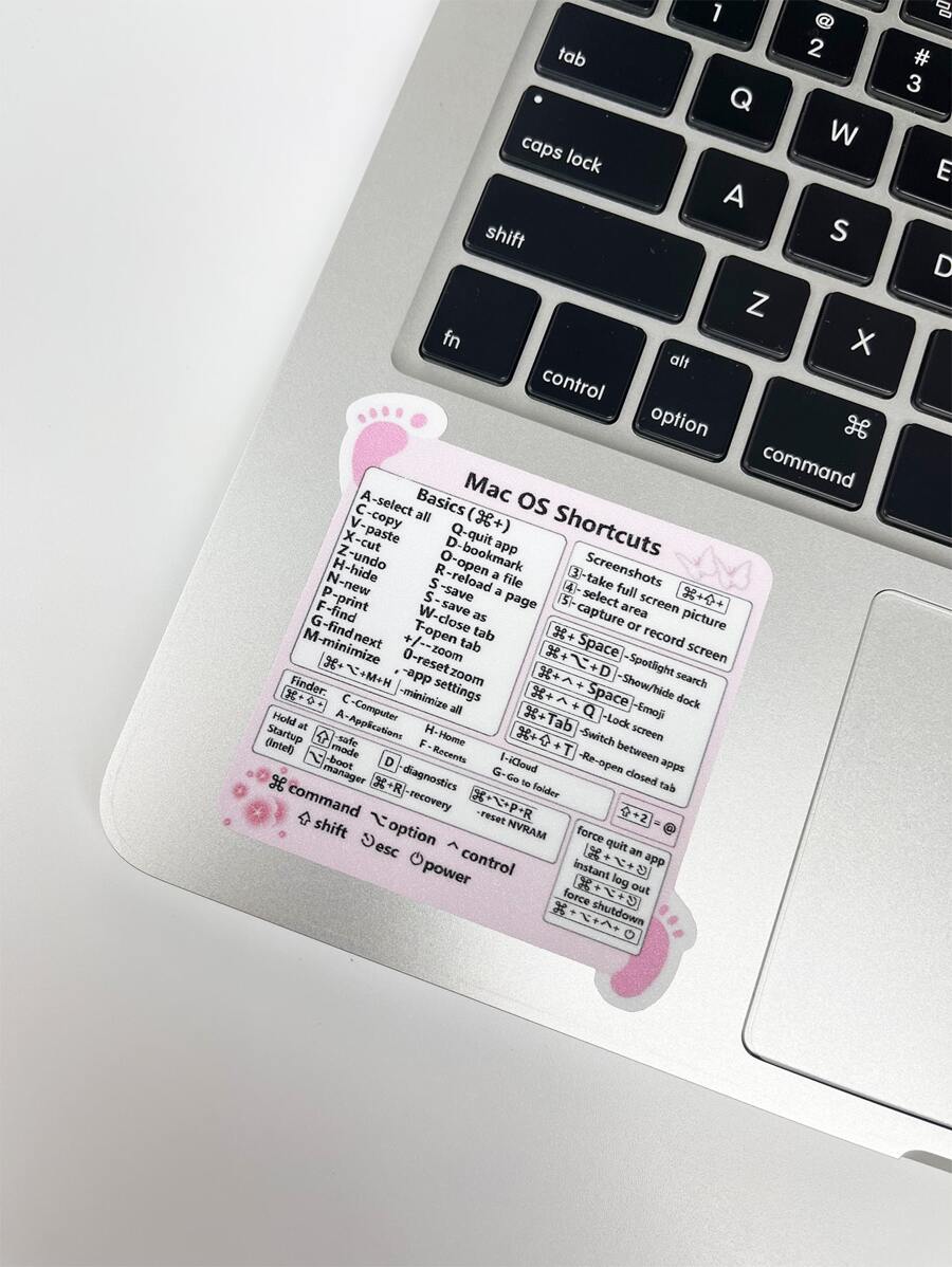 1sheet Keyboard Shortcut Sticker Compatible With Macbook | SHEIN USA