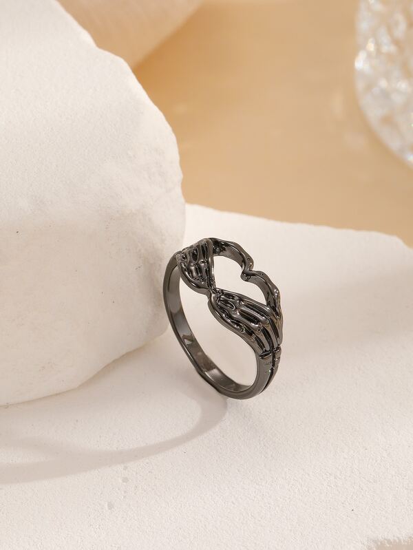 Heart & Hand Decor Ring | SHEIN USA