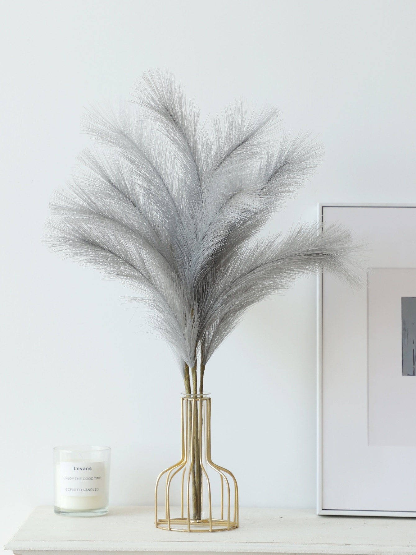 3pcs Artificial Bulrush