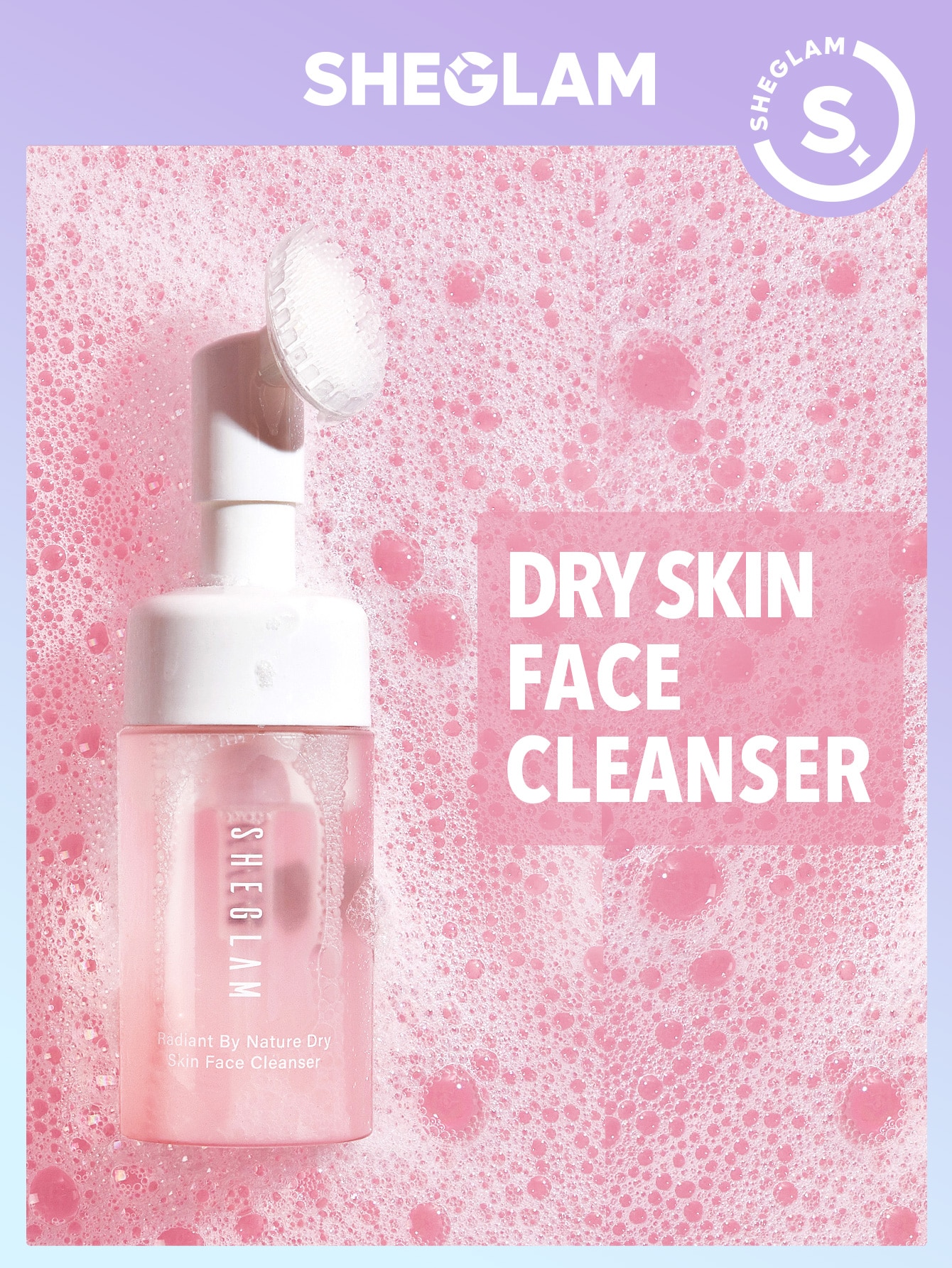 SHEGLAM Radiant By Nature Limpiador facial para piel seca