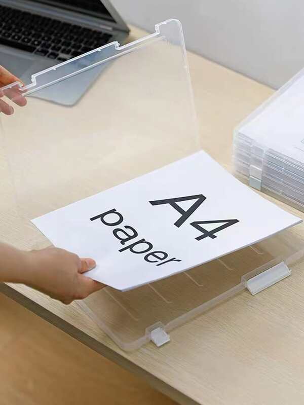 1pc A4 Simple Clear File Storage Box | SHEIN USA