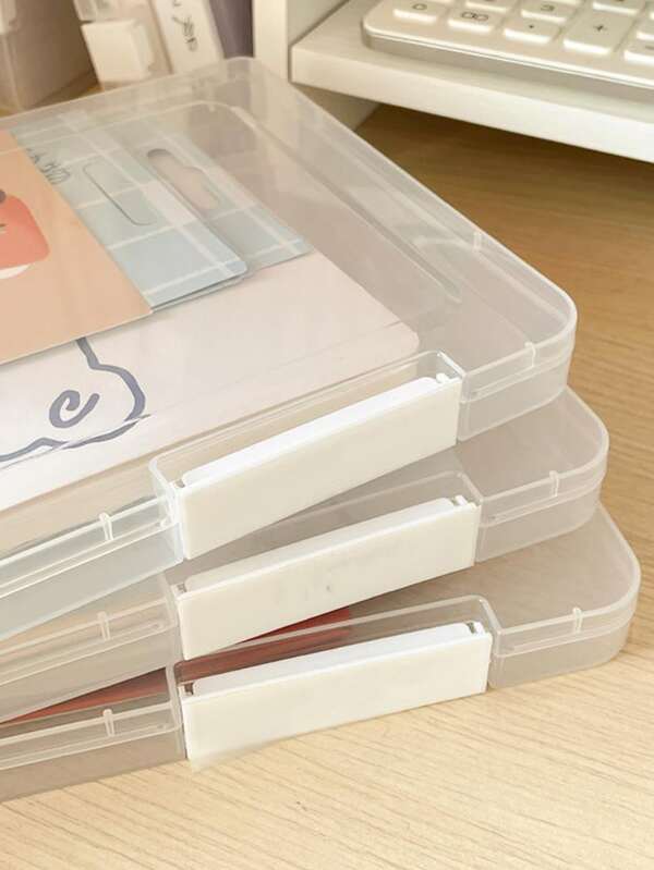 1pc A4 Simple Clear File Storage Box | SHEIN USA