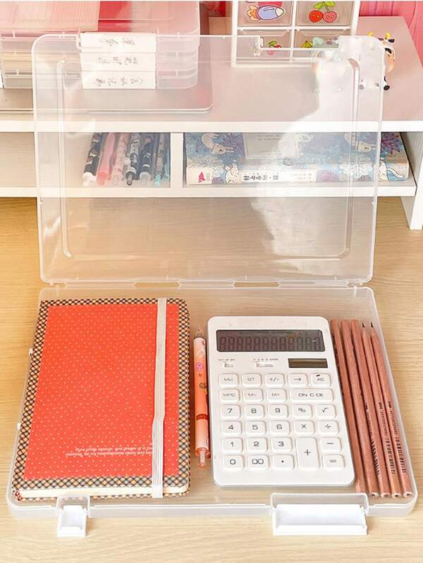 1pc A4 Simple Clear File Storage Box | SHEIN USA