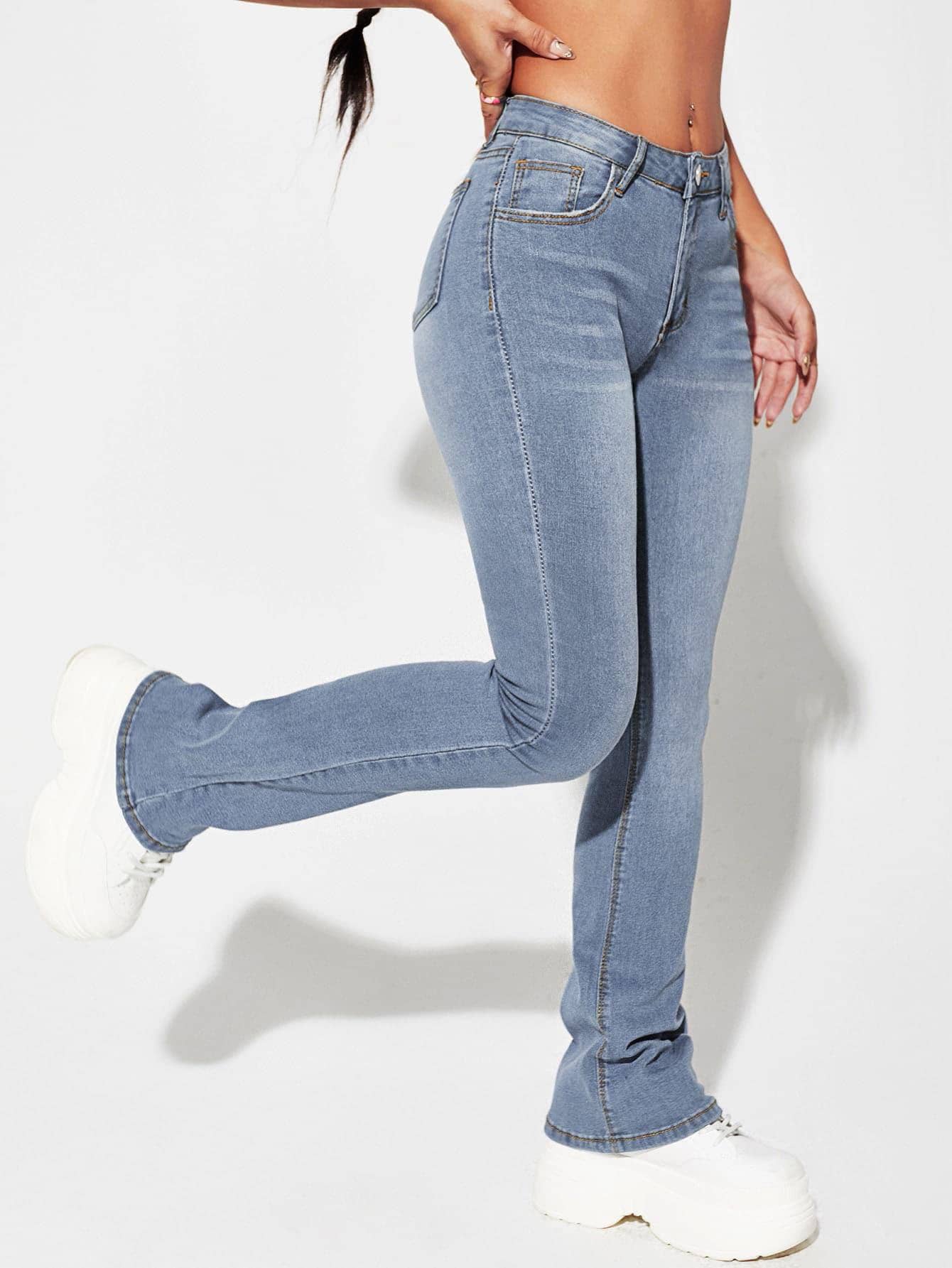 SHEIN ICON Slant Pocket Bootcut Jeans | SHEIN USA