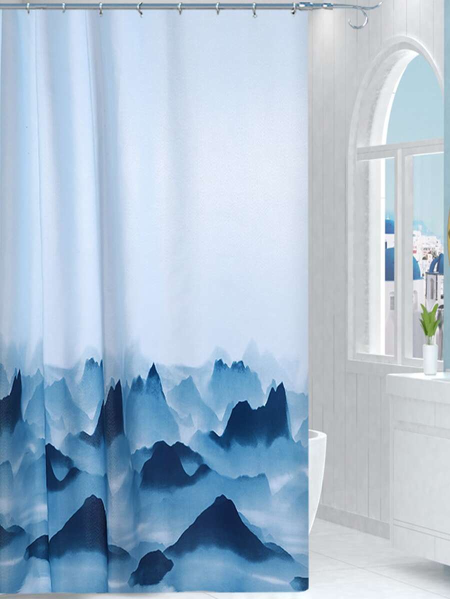 Mountain Print Shower Curtain | SHEIN USA