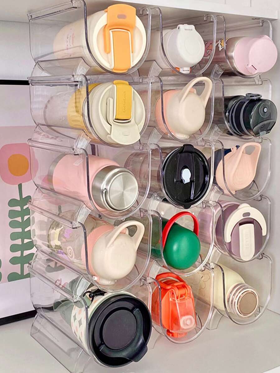 1pc Clear Bottle Storage Rack, Transparent Cup Holder For Table | SHEIN UK