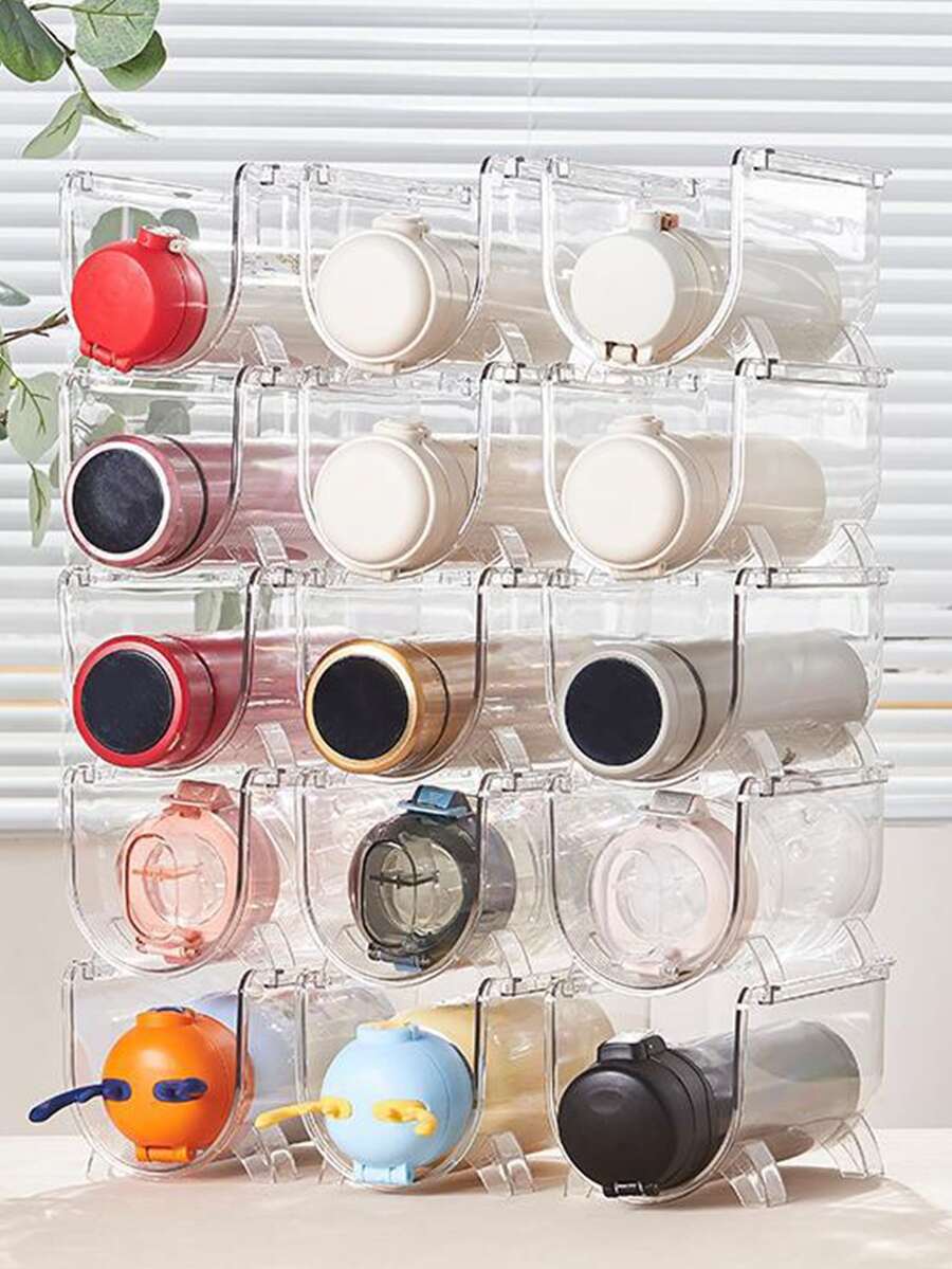 1pc Clear Bottle Storage Rack, Transparent Cup Holder For Table | SHEIN UK