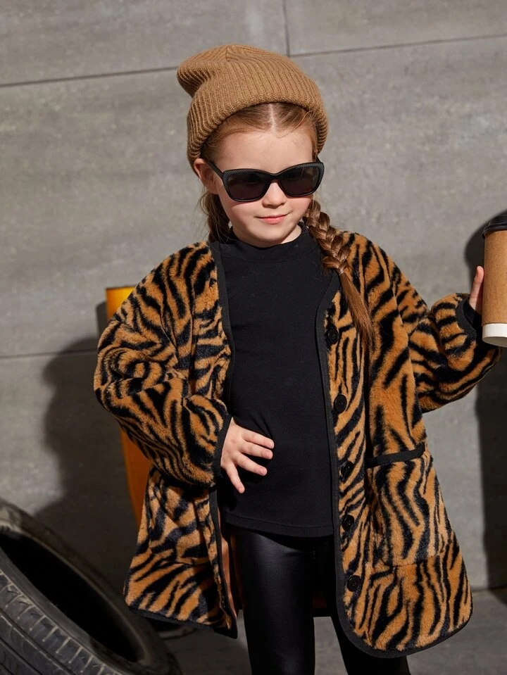 Leopard Print Coat For Little Girls