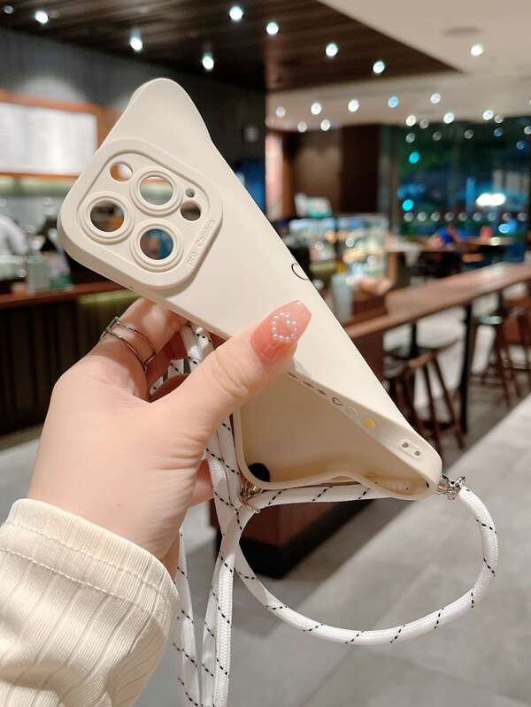 Coque de téléphone à imprimé cœur avec lanière, compatible avec iPhone15/15Plus/15Pro/15Promax ...