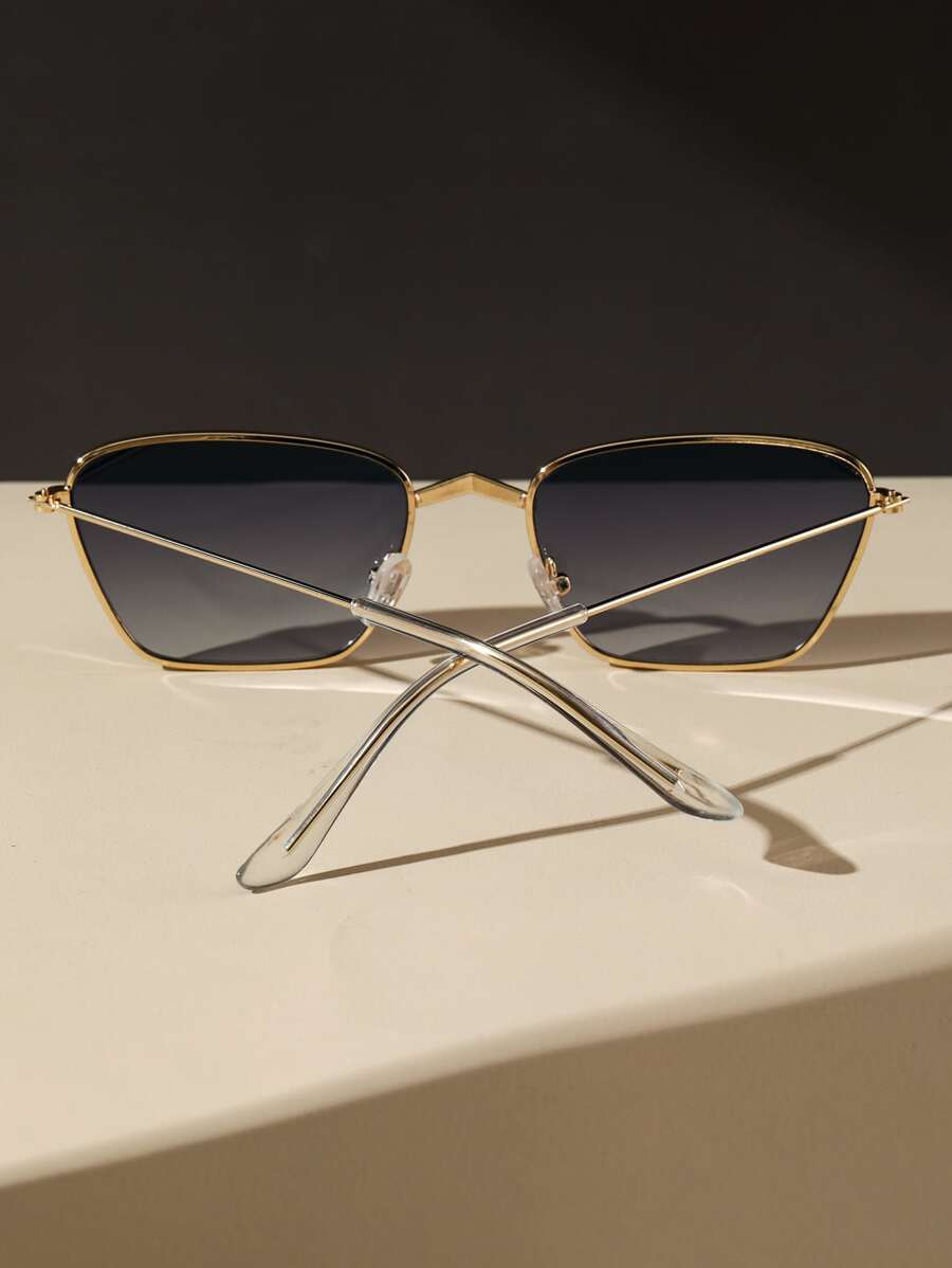Geometric Frame Fashion Glasses Vintage Sunglasses Beach Sun Glasses ...