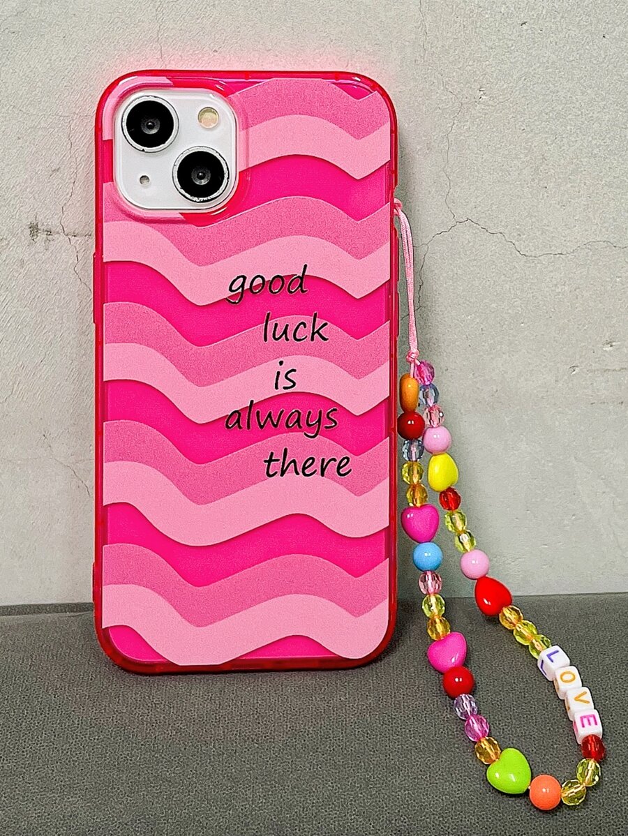 Slogan Graphic Phone Case With Lanyard | SHEIN USA