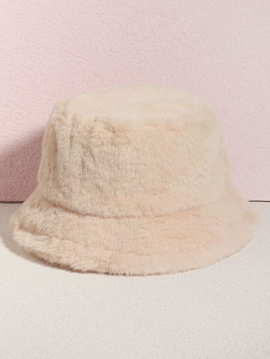 Solid Fuzzy Bucket Hat | SHEIN USA