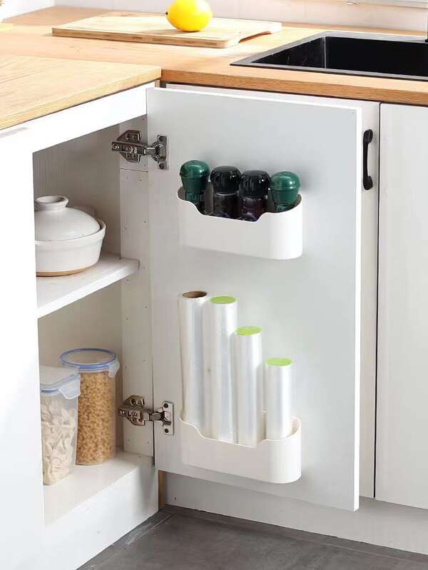 1pc Solid Wall Mounted Storage Rack | SHEIN UK