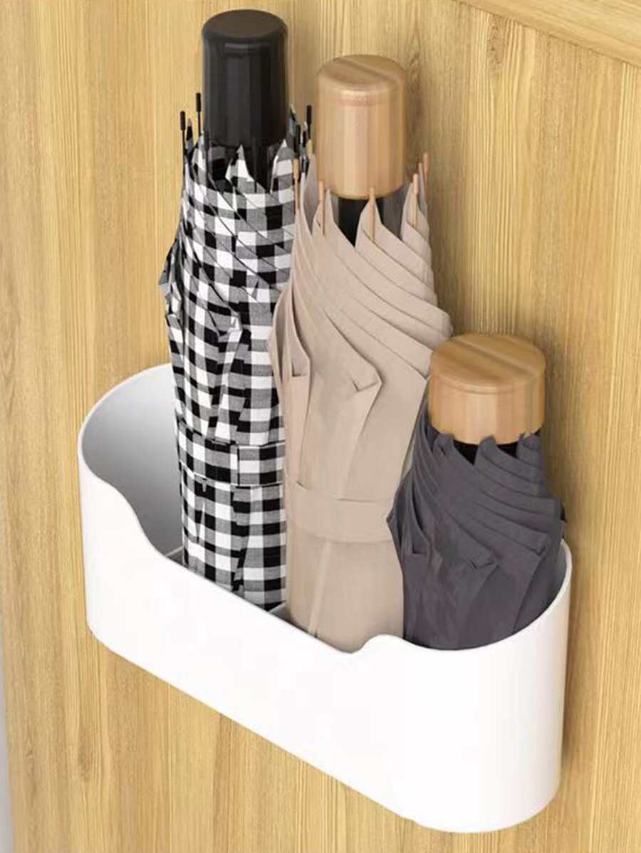 1pc Solid Wall Mounted Storage Rack | SHEIN UK