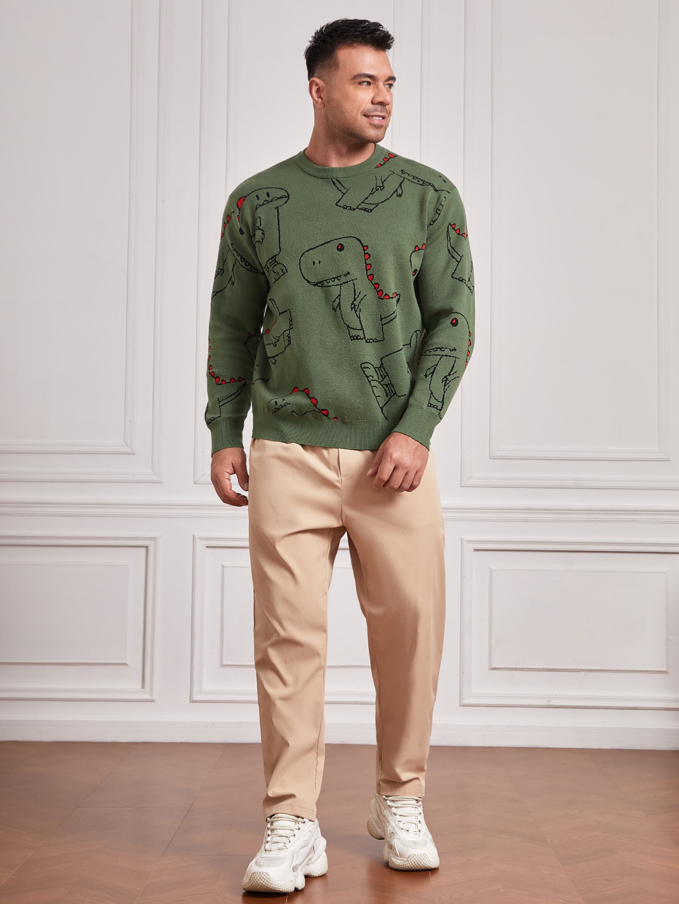 Manfinity Homme Men Dinosaur Pattern Jumper | SHEIN UK