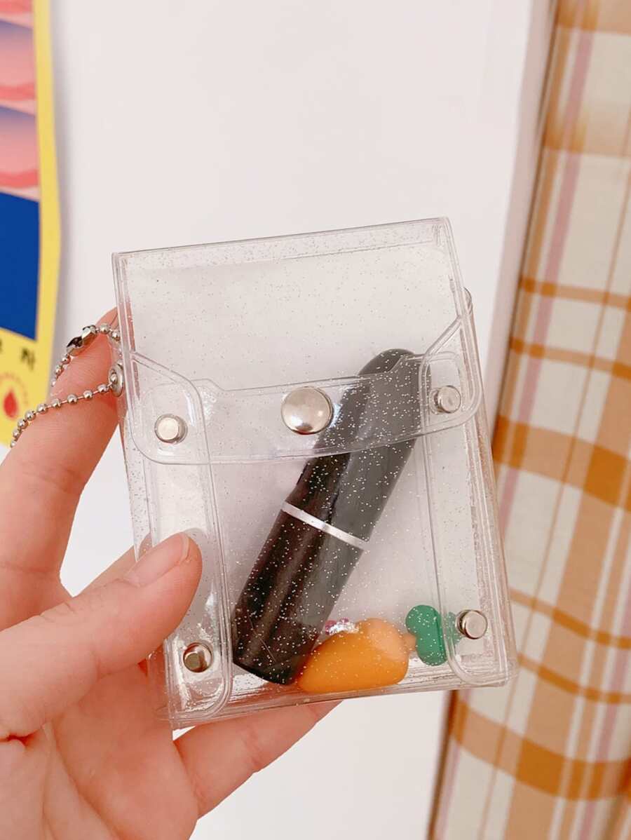 Mini Clear Flap Coin Purse Lightweight Fashion Money For Anniversary ...