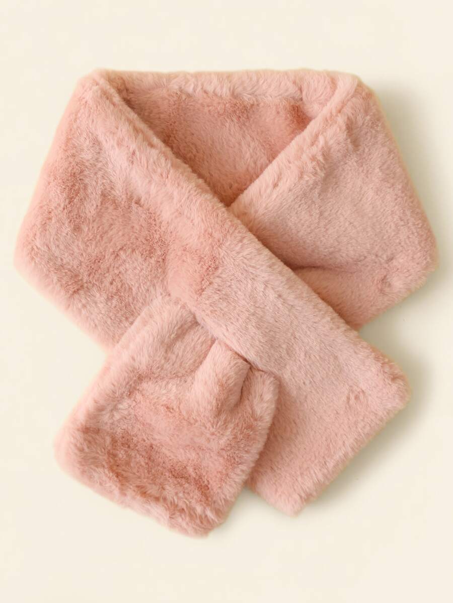 Solid Fuzzy Scarf | SHEIN USA